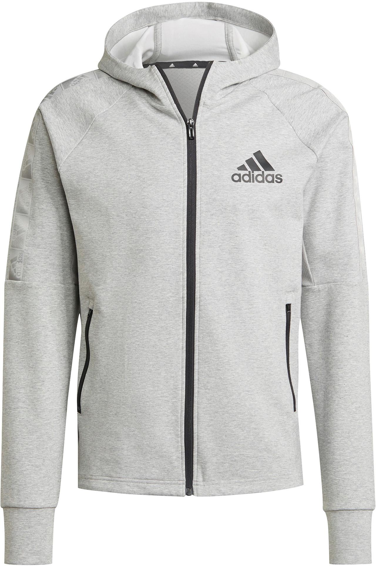 Adidas Trainingsjacke Herren medium grey heather-black im Online Shop ...