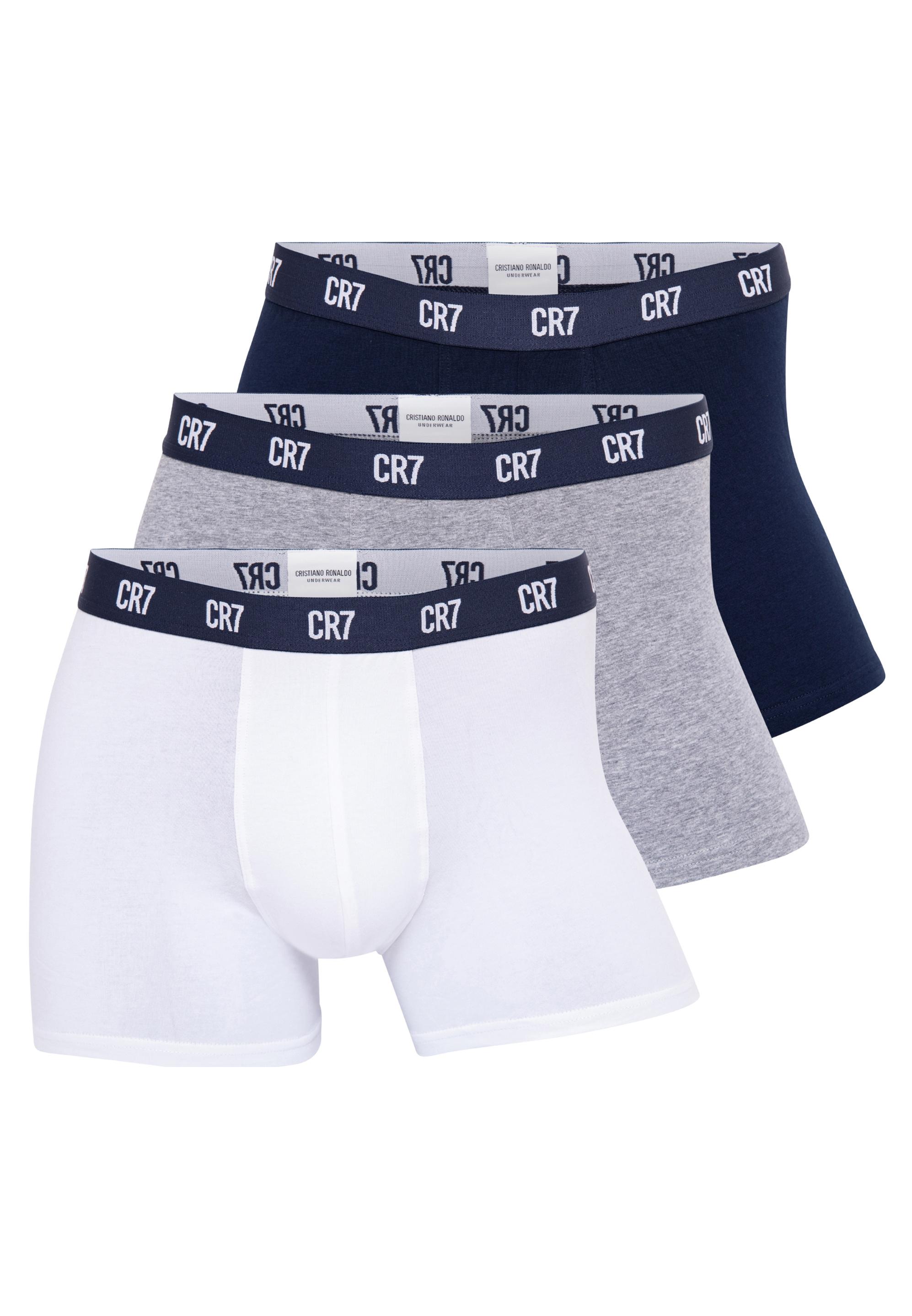 CR7 - Cristiano Ronaldo CR7 Basic Trunk Organic 3-pack Wäscheset Herren White, Black, Grey im ...